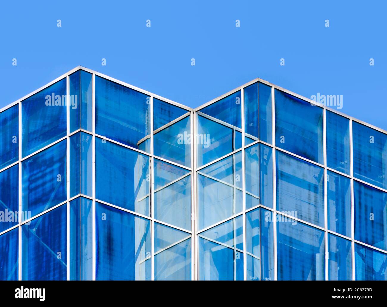 empty windows of office building without people abstract modern ...