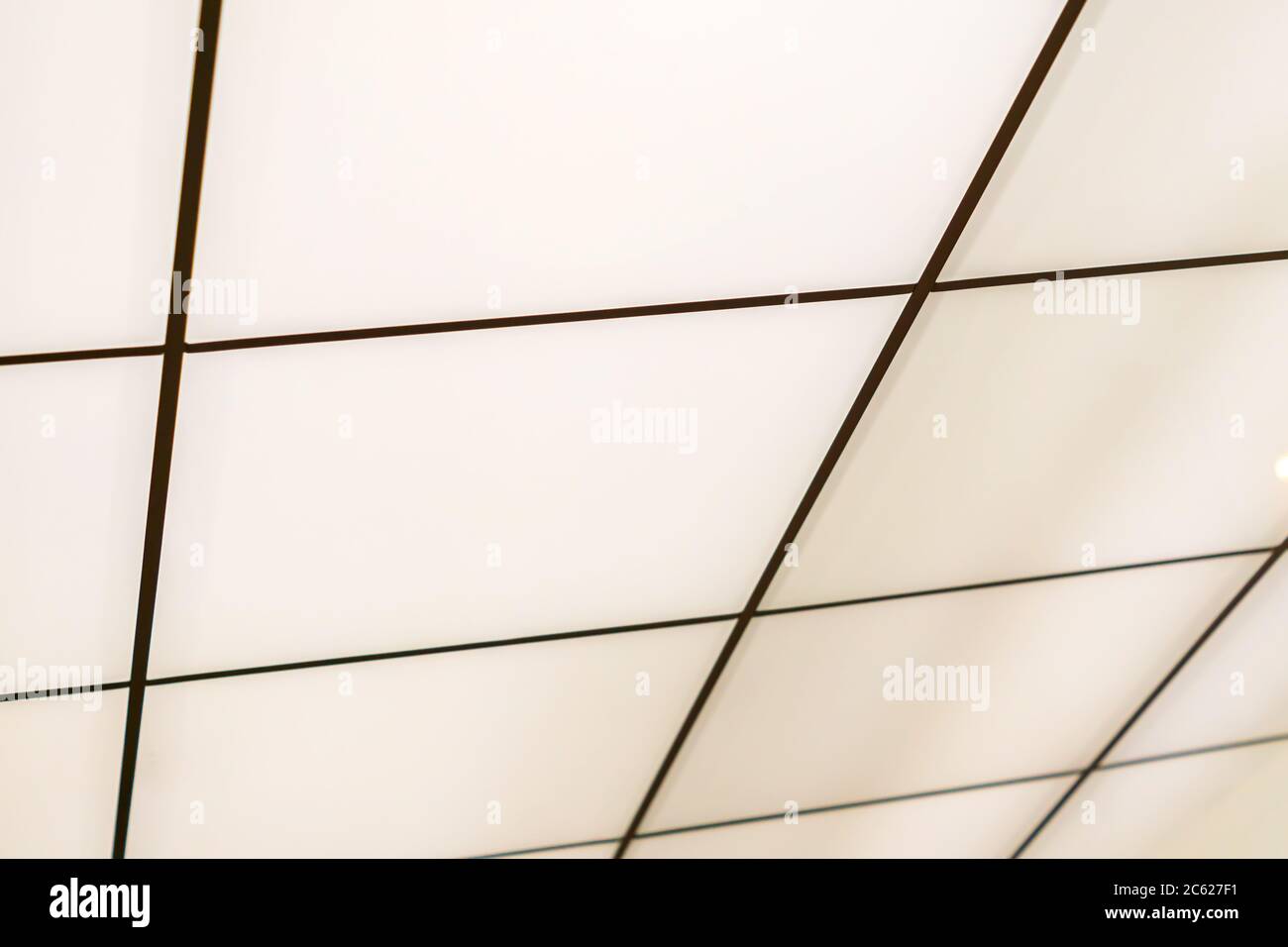 Modern layered ceiling with lights and matte panels Stock Photo - Alamy