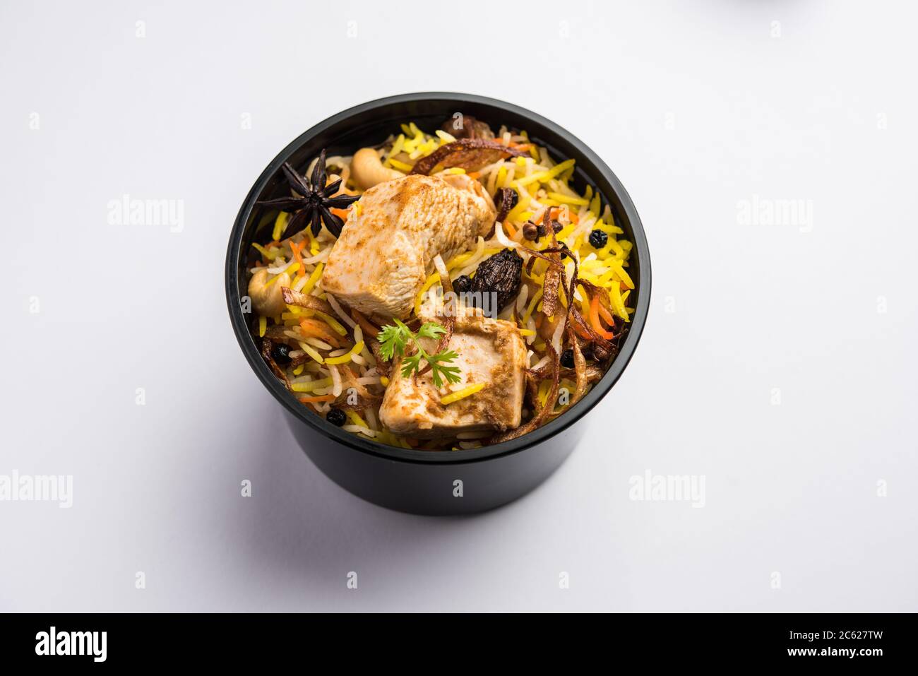 Restaurant style Chicken Tikka Biryani packed for home delivery in ...
