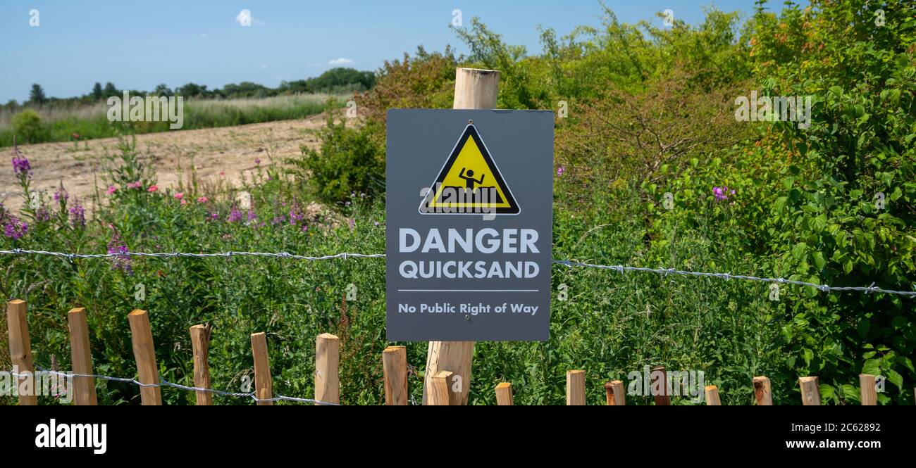 Quicksand sign danger hi-res stock photography and images - Alamy