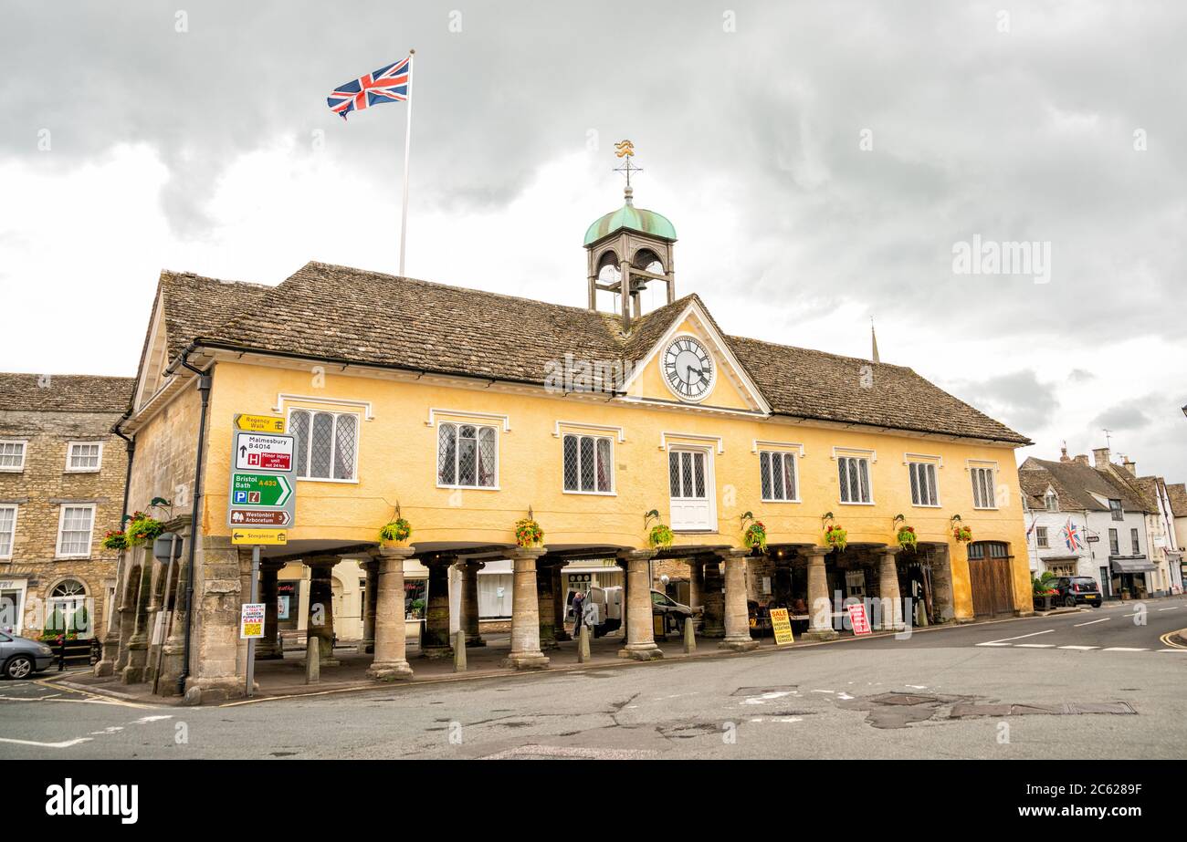 The historic Market House, Tetbury, Cotswolds, Gloucestershire, United ...