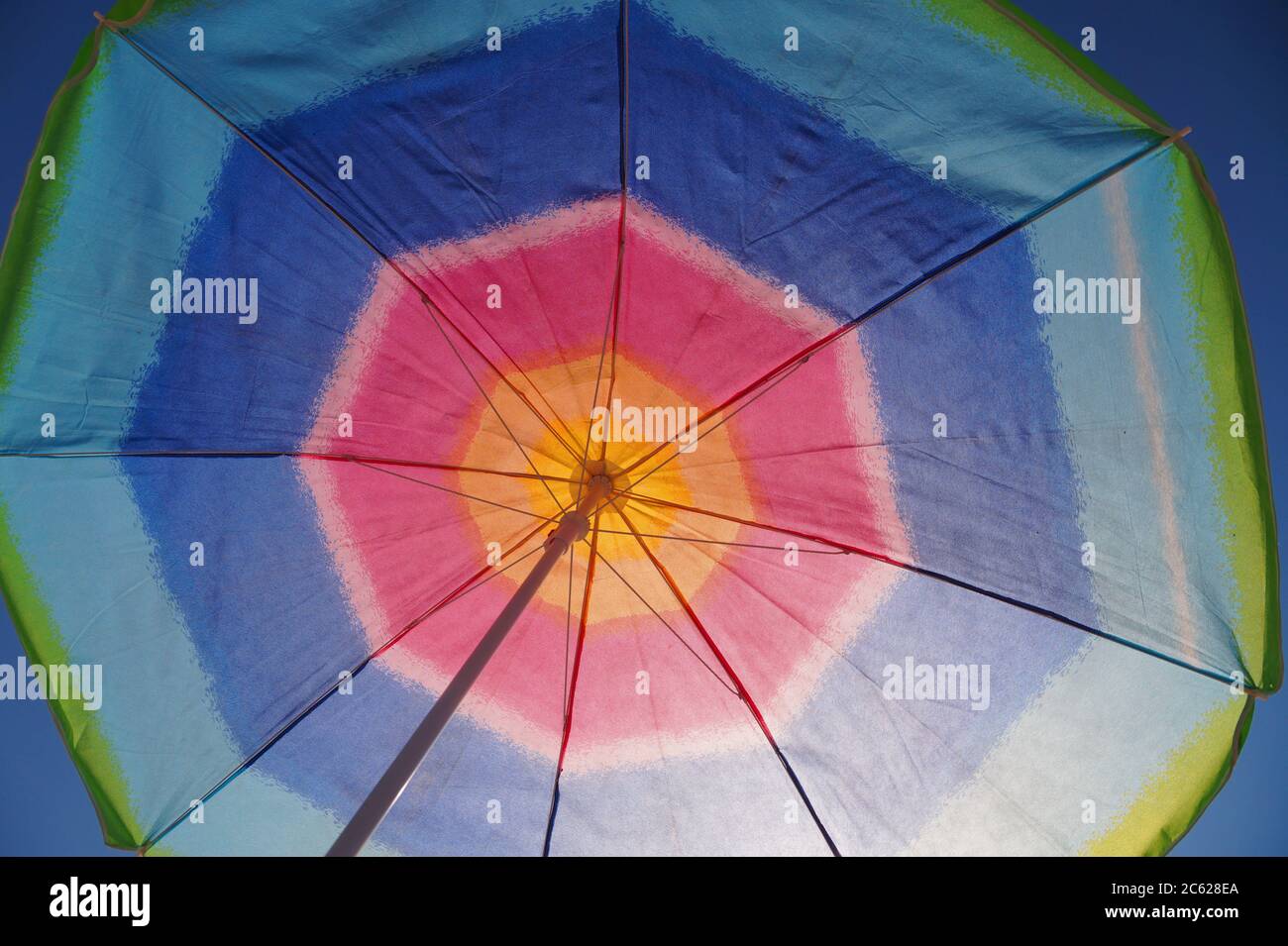 Multi color beach umbrella hi-res stock photography and images - Alamy