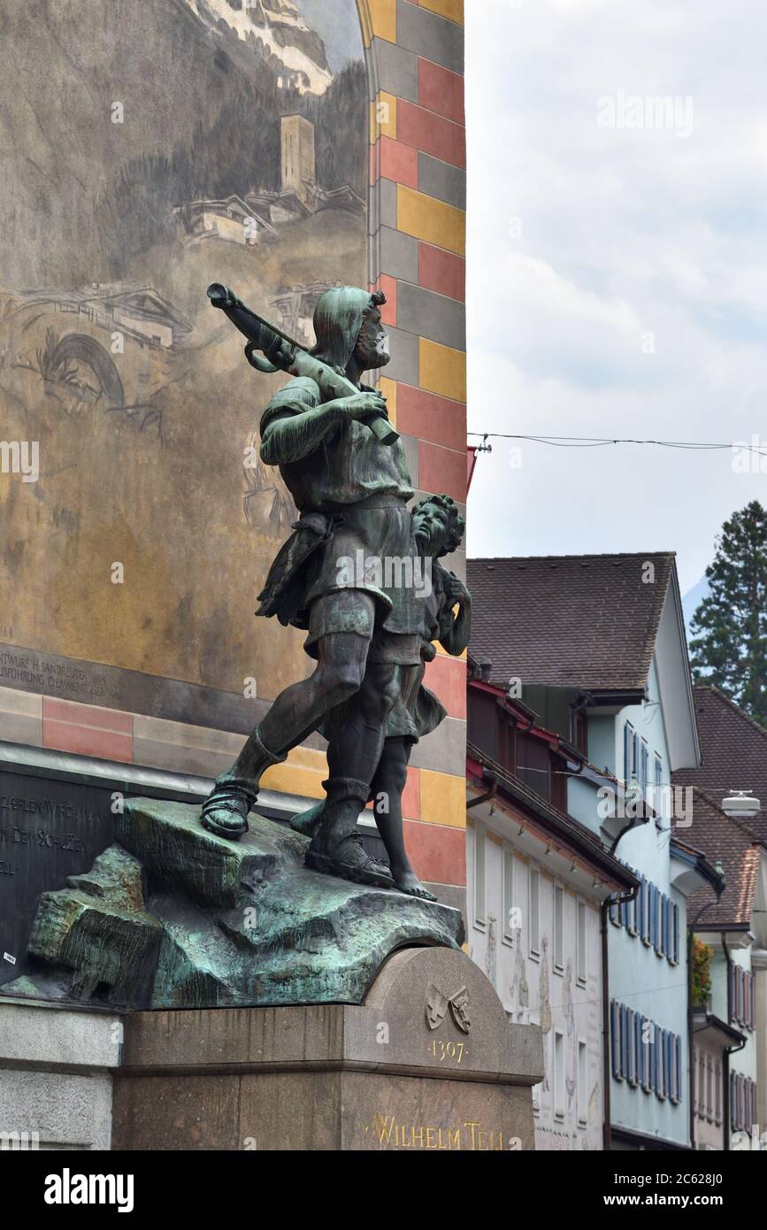 Monument to wilhelm tell hi-res stock photography and images - Alamy