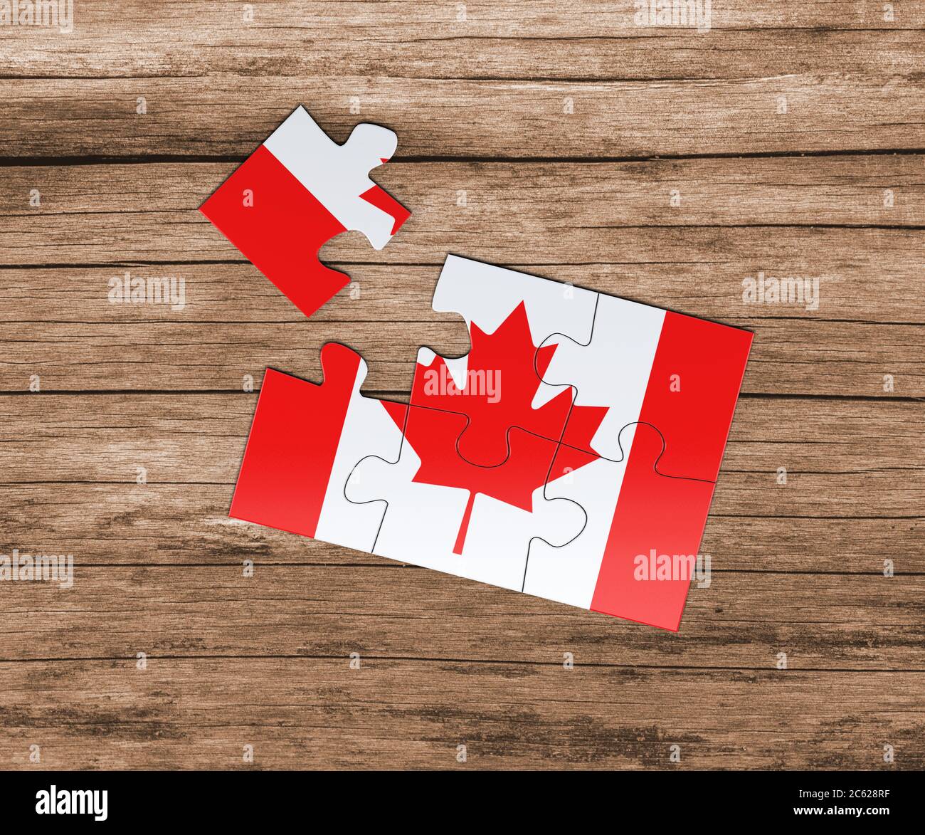 Canadian flag jigsaw puzzle hi-res stock photography and images - Alamy