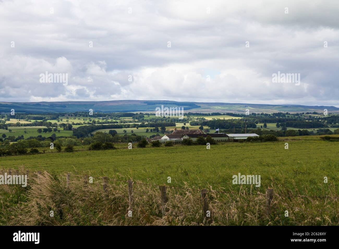 The scenic Teesdale countryside near Barnard Castle in County Durham ...