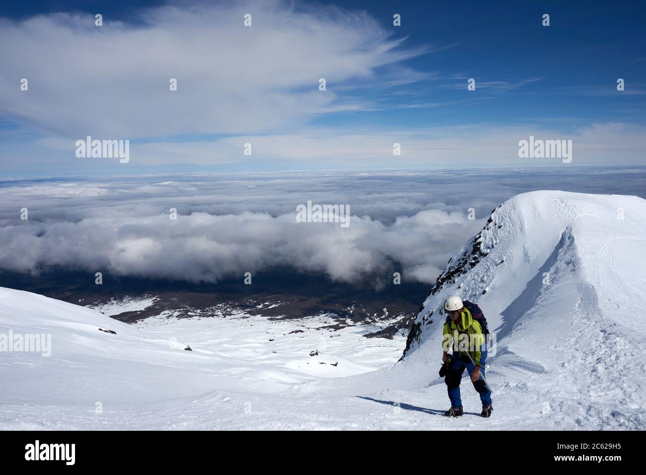 Climbing up to Volcano Stock Photo - Alamy
