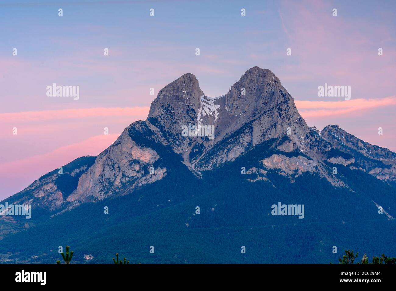 Beautiful sunrise at Pedraforca Mountain Stock Photo - Alamy
