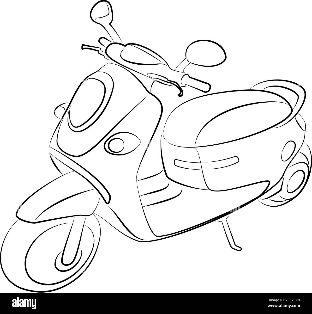 motor scooter vector illustration Stock Photo - Alamy