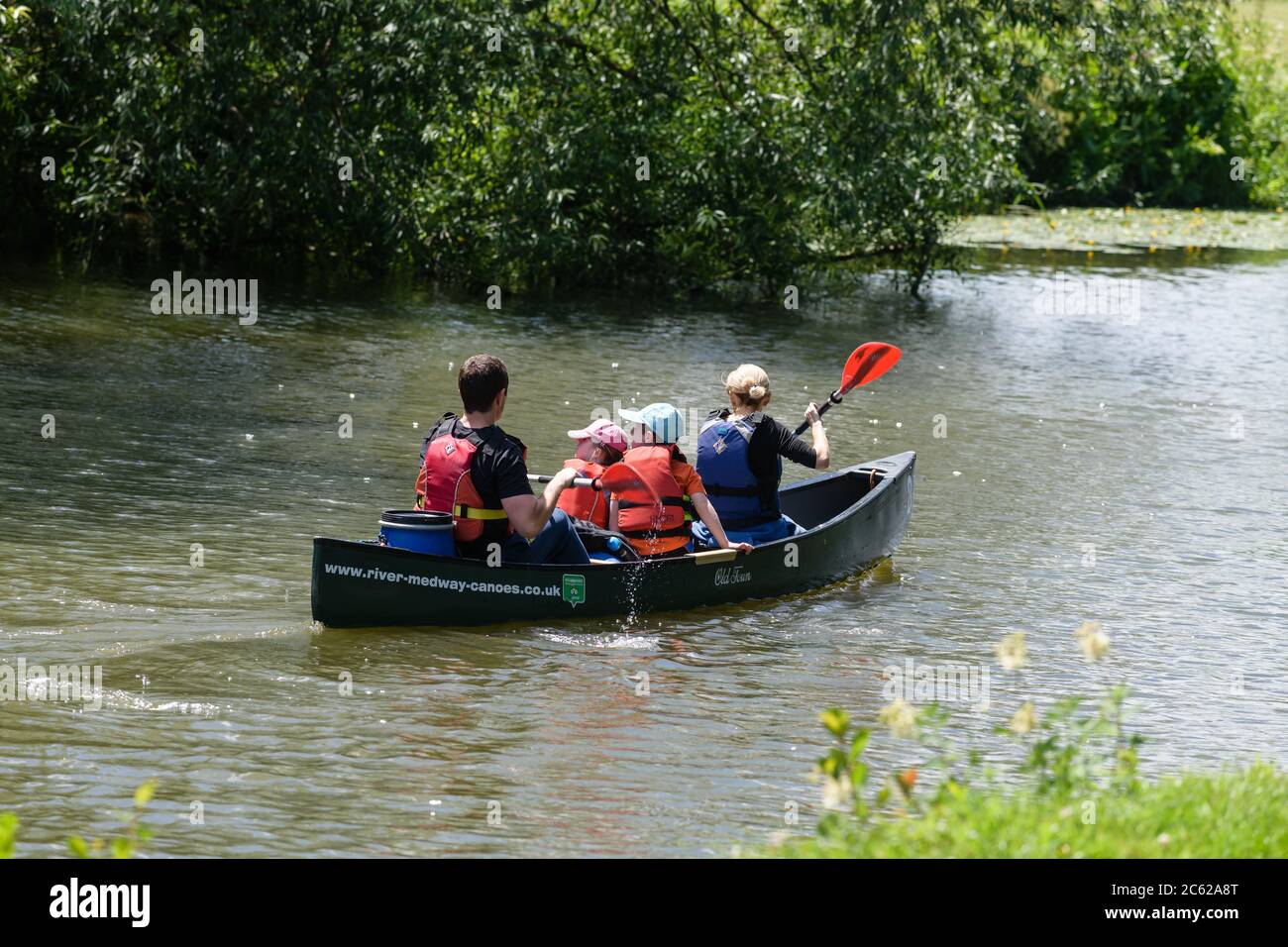 Family Rowing trip Stock Photo - Alamy