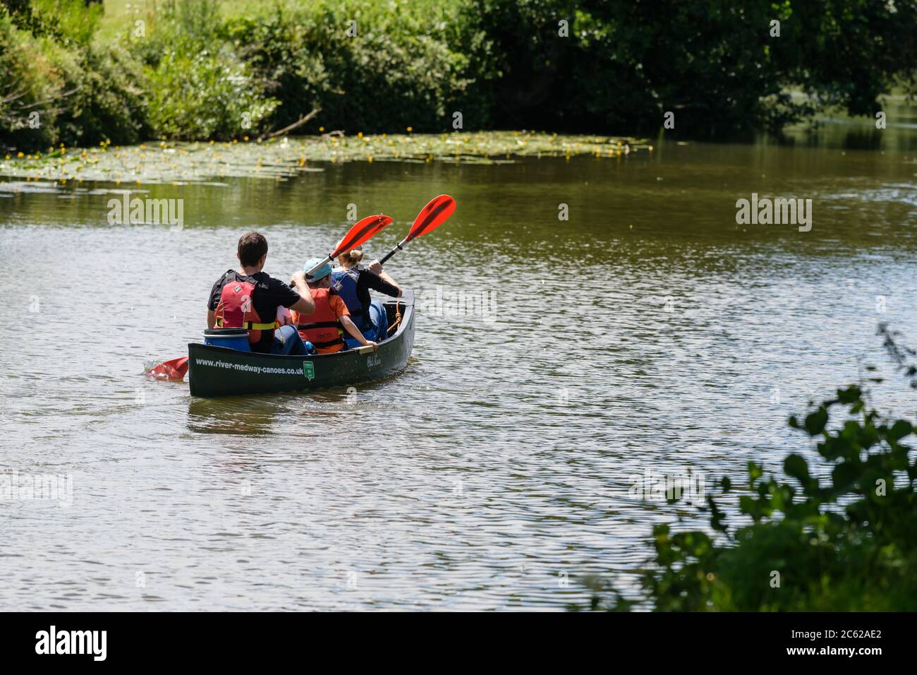Family Rowing trip Stock Photo - Alamy