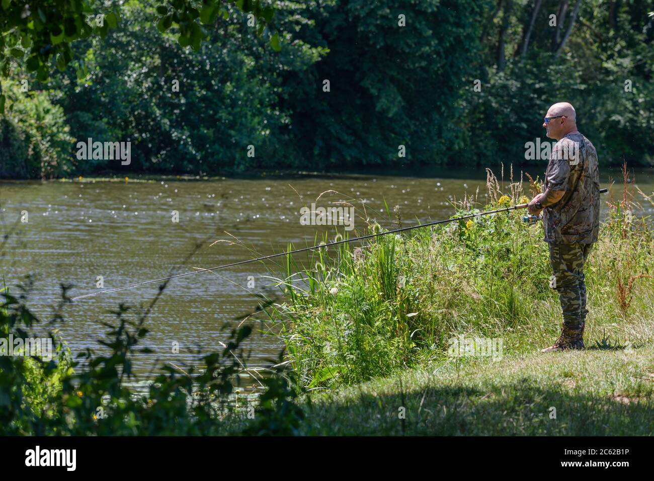 Angler fishing on river medway hi-res stock photography and images - Alamy