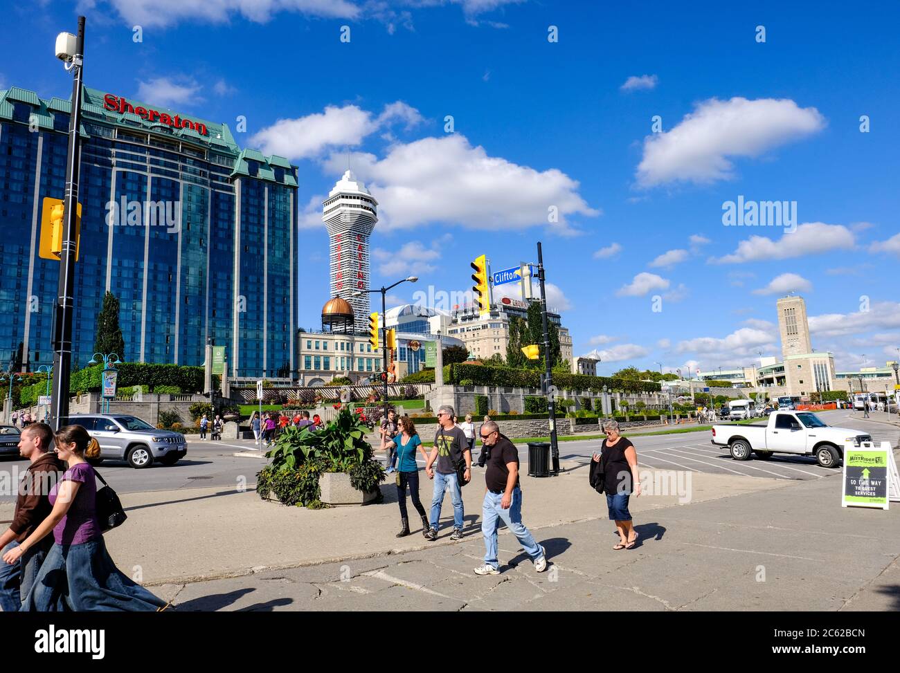 Niagara city skyline showing the various hotels and tall buildings seen ...