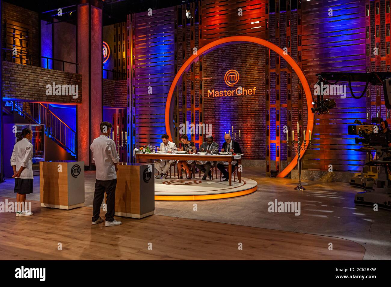 Master Chef Competition in TV Studio, Cologne, Germany Stock Photo - Alamy