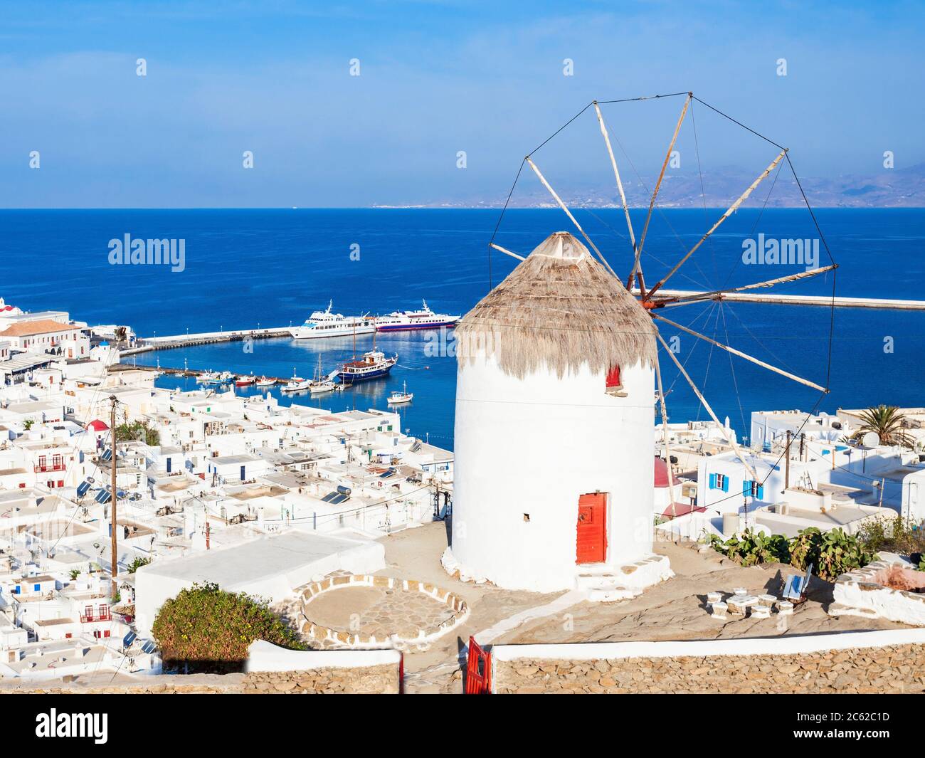 Boni or Bonis Windmill at the Folklore Agricultural Museum in Mykonos ...
