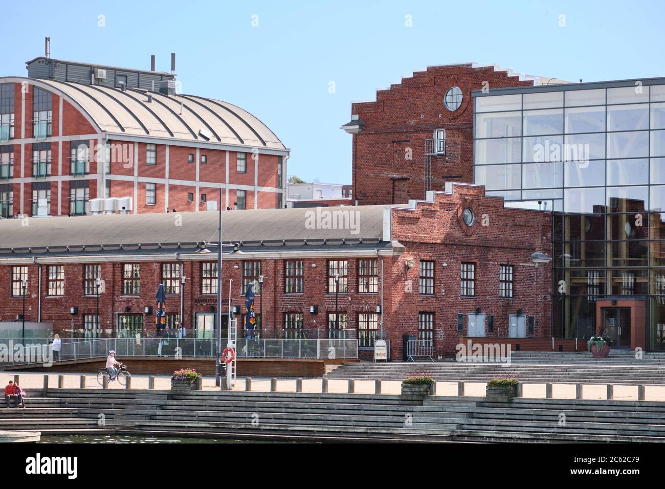 Lahti, Finland - August 6, 2019: The old factory was rebuilt into ...