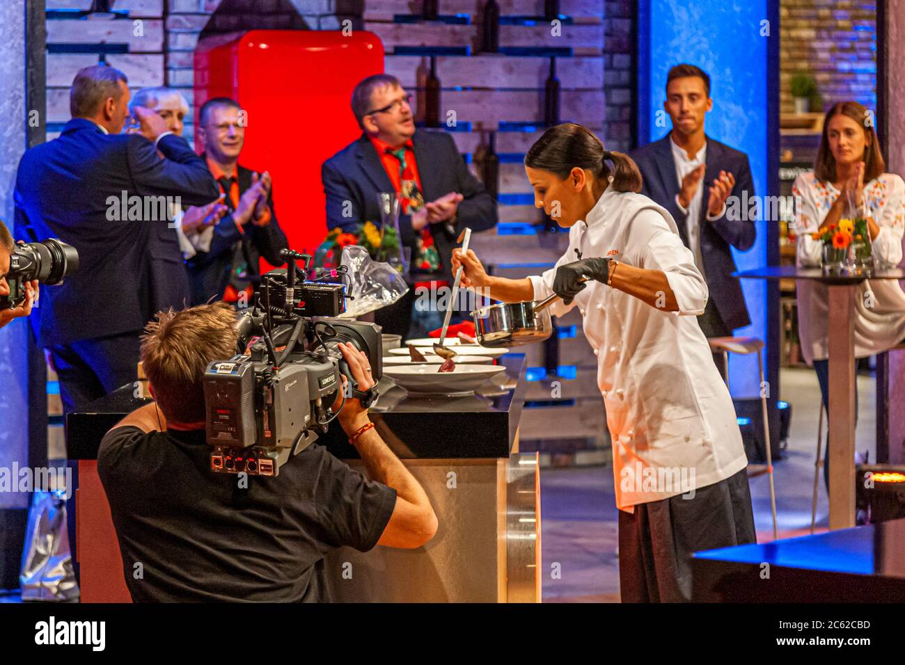 Master Chef Competition in TV Studio, Cologne, Germany Stock Photo - Alamy