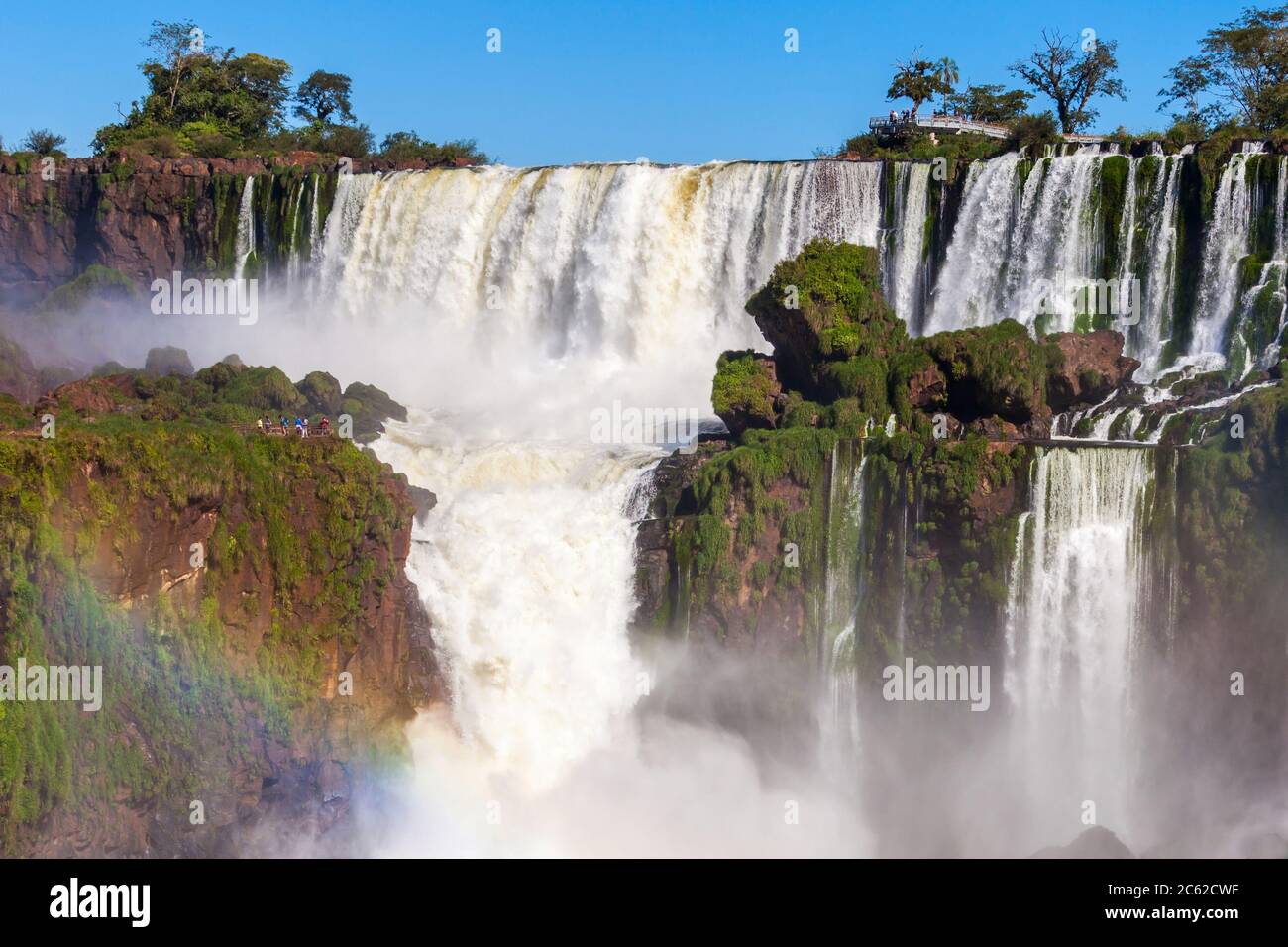 Iguazu Falls are waterfalls of the Iguazu River on the border of the ...