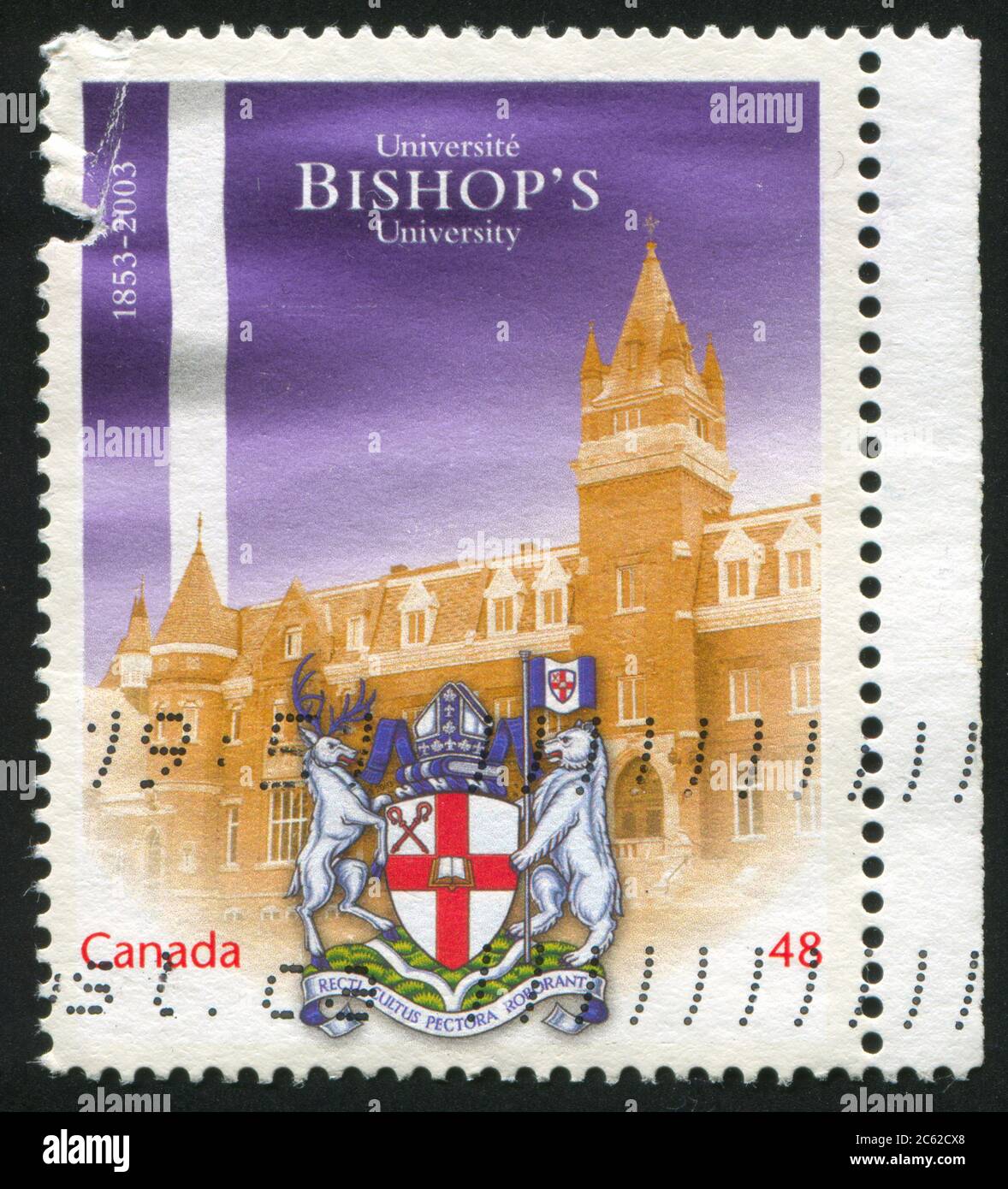 CANADA - CIRCA 2003: stamp printed by Canada, shows Bishop’s University ...