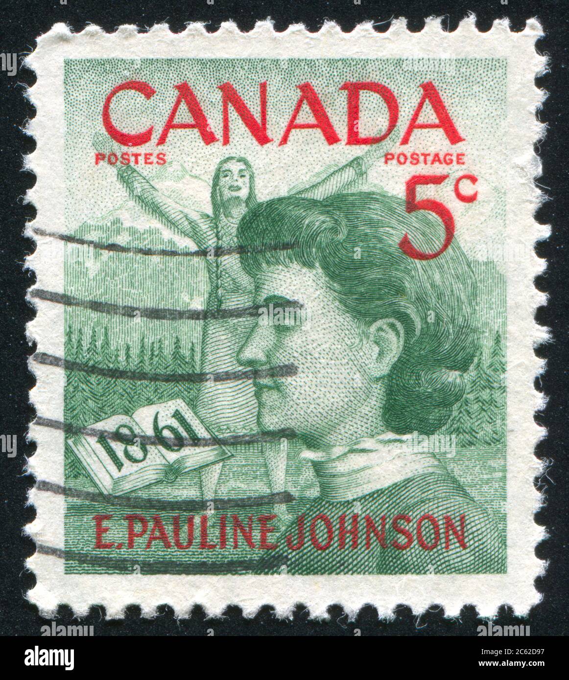 CANADA - CIRCA 1960: stamp printed by Canada, shows Emily Pauline ...