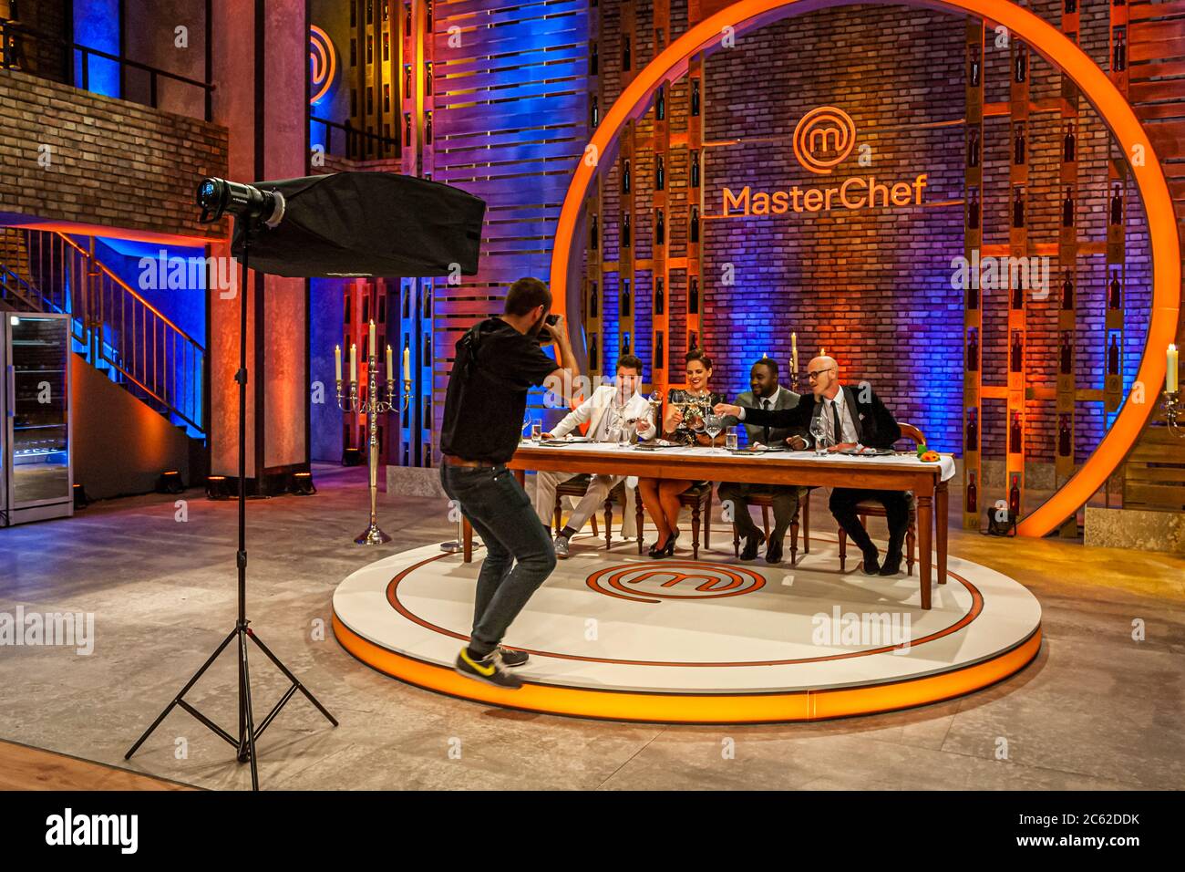 Master Chef Competition in TV Studio, Cologne, Germany Stock Photo - Alamy