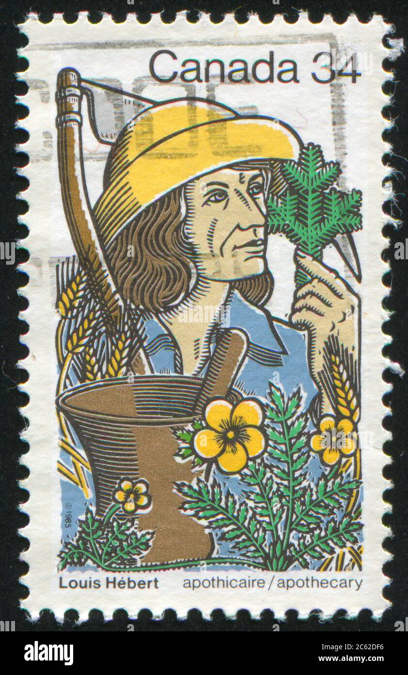 CANADA - CIRCA 1985: stamp printed by Canada, shows Louis Hebert, circa ...