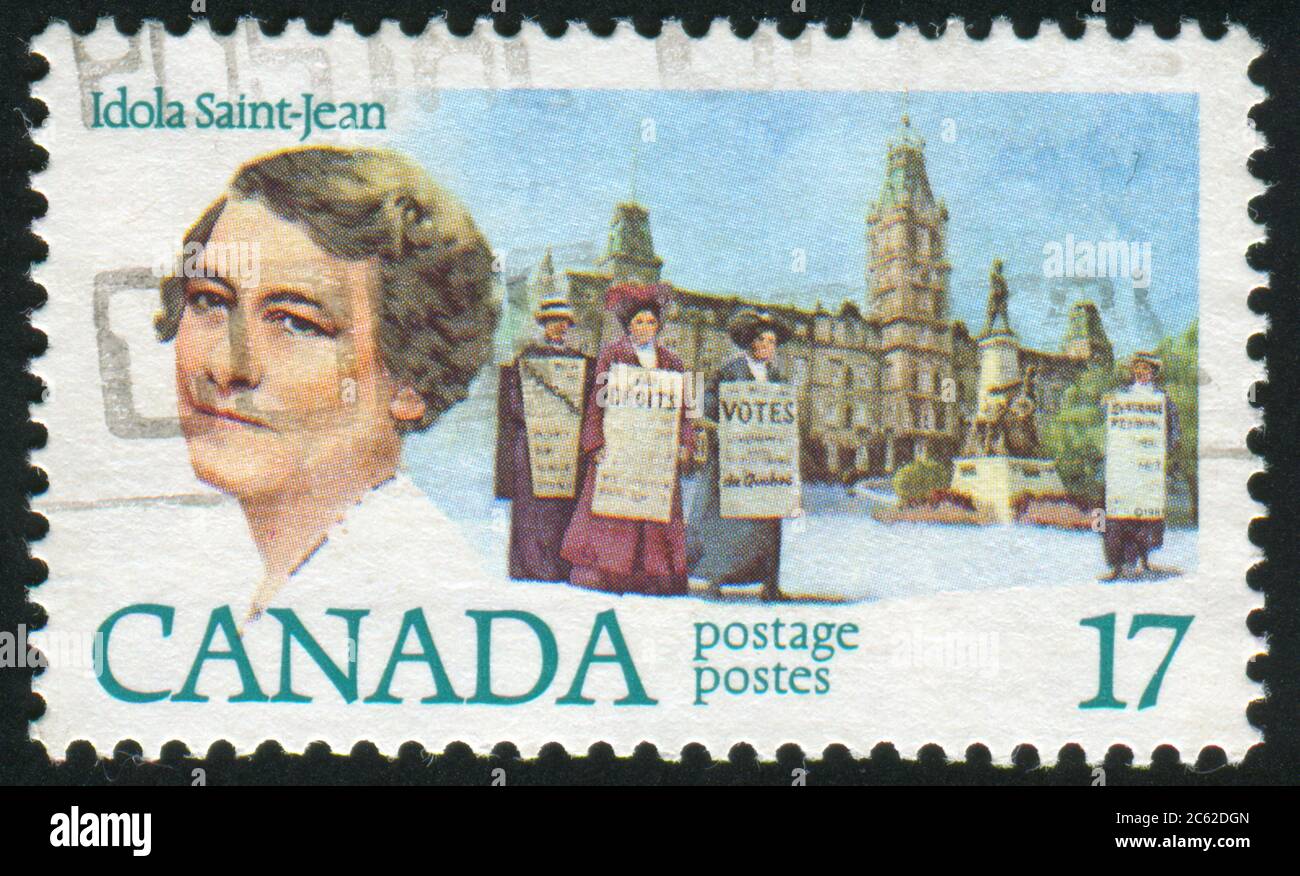 CANADA - CIRCA 1981: stamp printed by Canada, shows Idola Saint-Jean ...