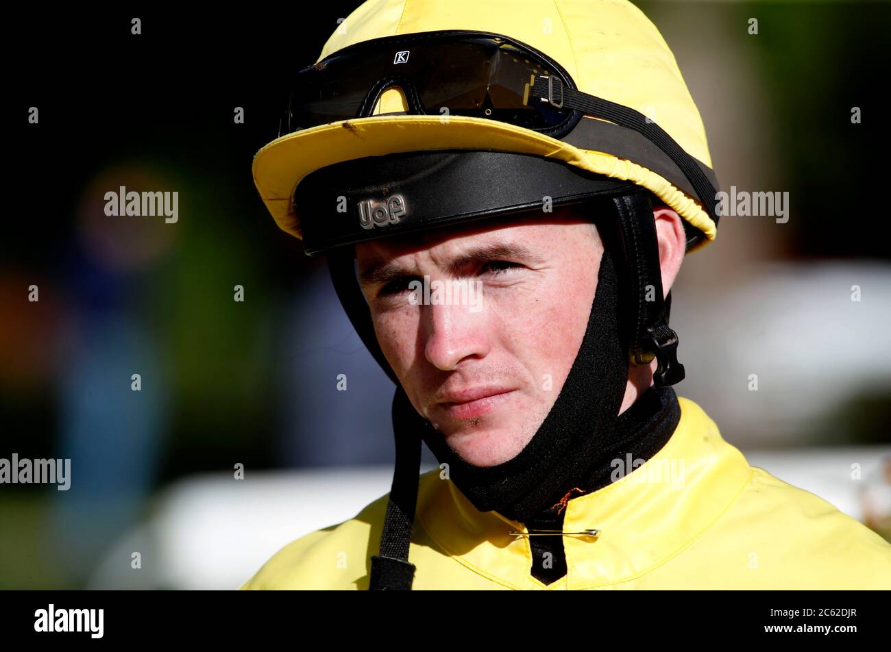 Jockey Dylan Hogan at Windsor Racecourse Stock Photo - Alamy