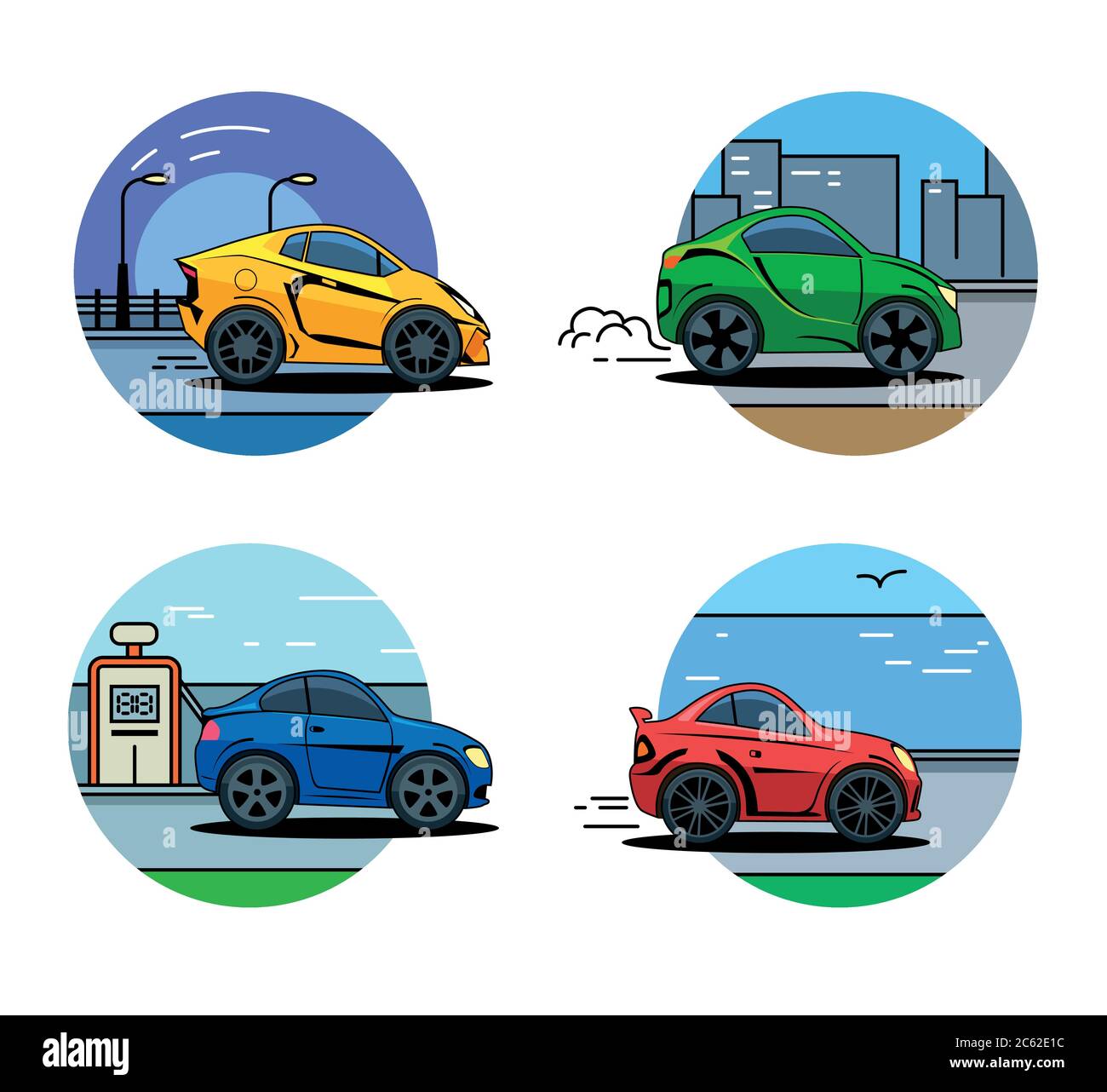 Car collection Stock Vector Images - Alamy