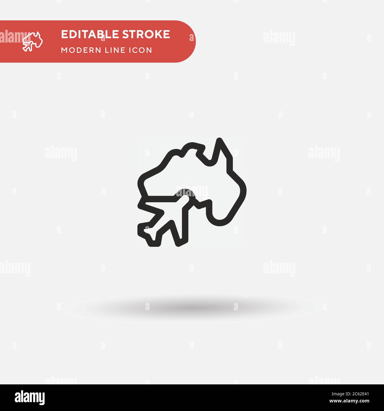 Australia Simple vector icon. Illustration symbol design template for ...