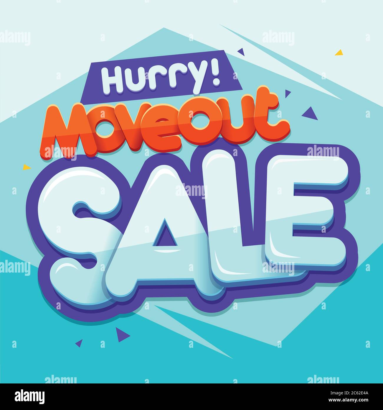 Moveout sale banner. Sale and discounts. Vector illustration Stock ...