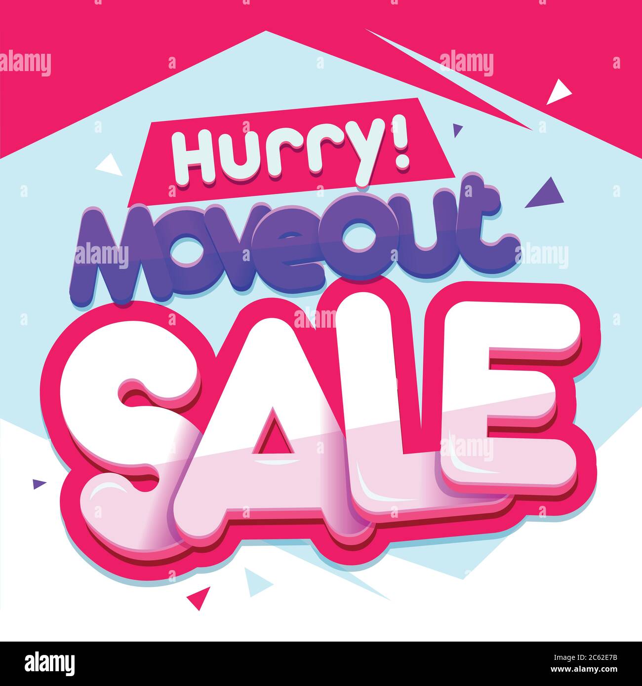 Moveout sale banner. Sale and discounts. Vector illustration Stock ...