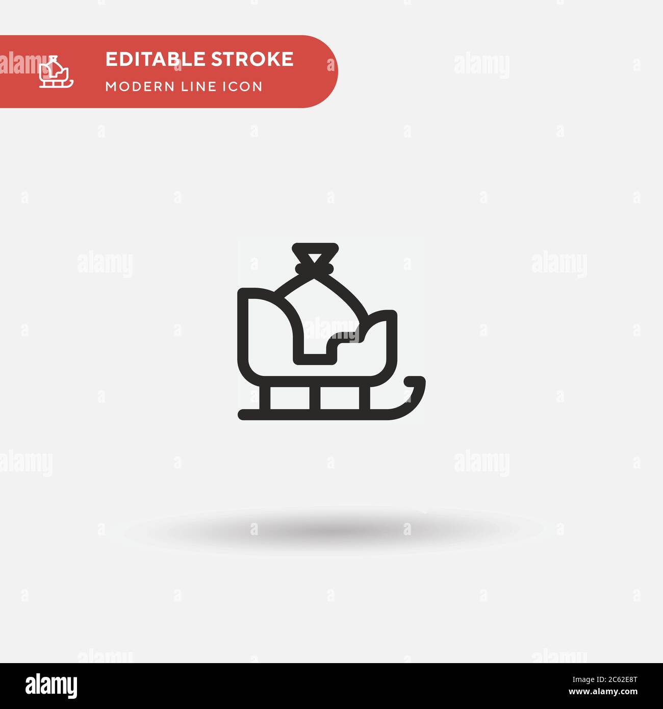 Sled Simple vector icon. Illustration symbol design template for web ...