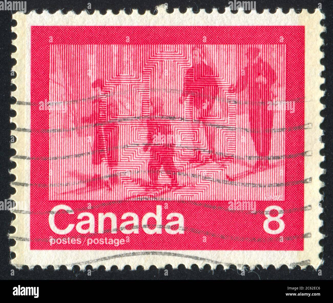 CANADA - CIRCA 1974: stamp printed by Canada, shows skier, circa 1974 ...