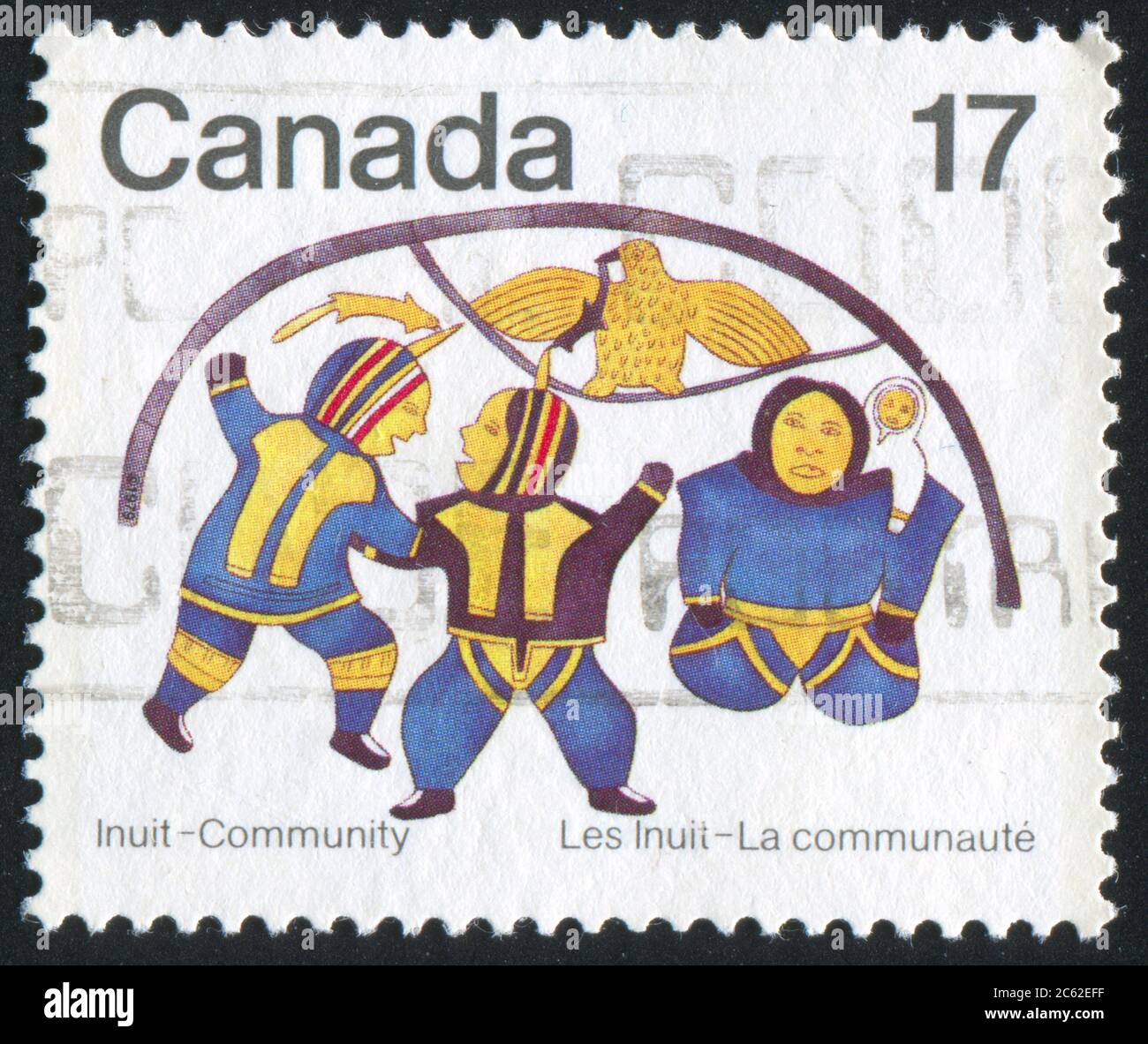 CANADA - CIRCA 1979: stamp printed by Canada, shows Works by Eskimo ...