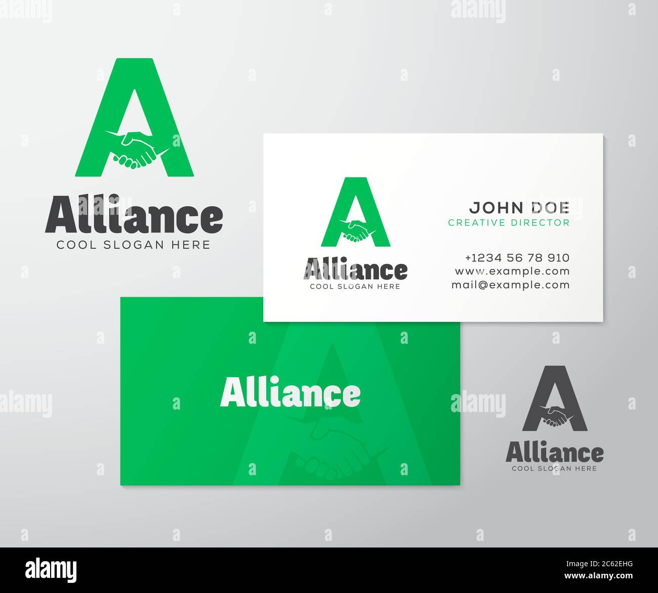 Alliance Abstract Vector Business Card Template or Mockup Stock Vector ...