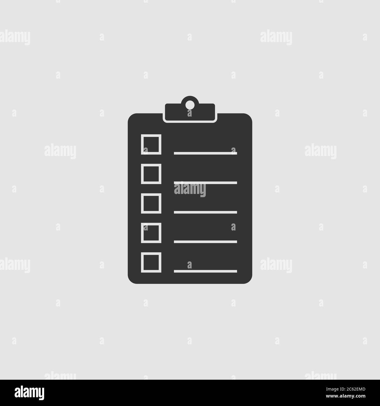 Quality control icon flat. Black pictogram on grey background. Vector ...