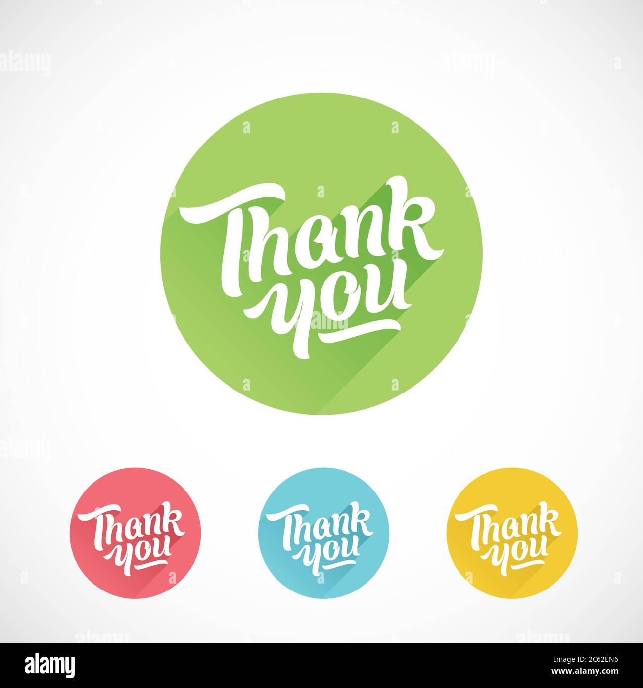 Thank You Abstract Vector Flat Style Premium Lettering Badges or Icons ...