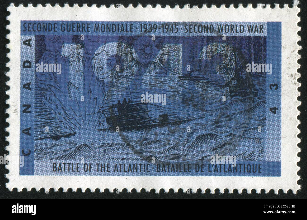 CANADA - CIRCA 1993: stamp printed by Canada, shows Battle of the ...