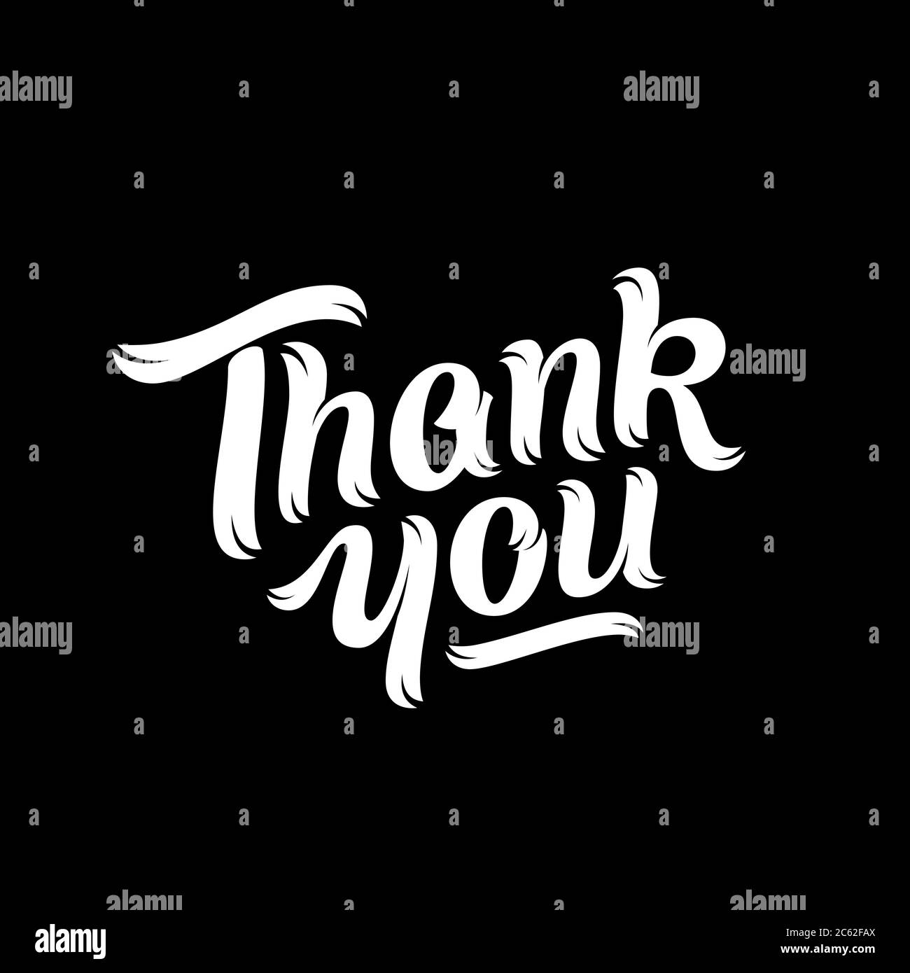 Thank You Hand Drawn Premium Quality Vector Lettering Stock Vector ...