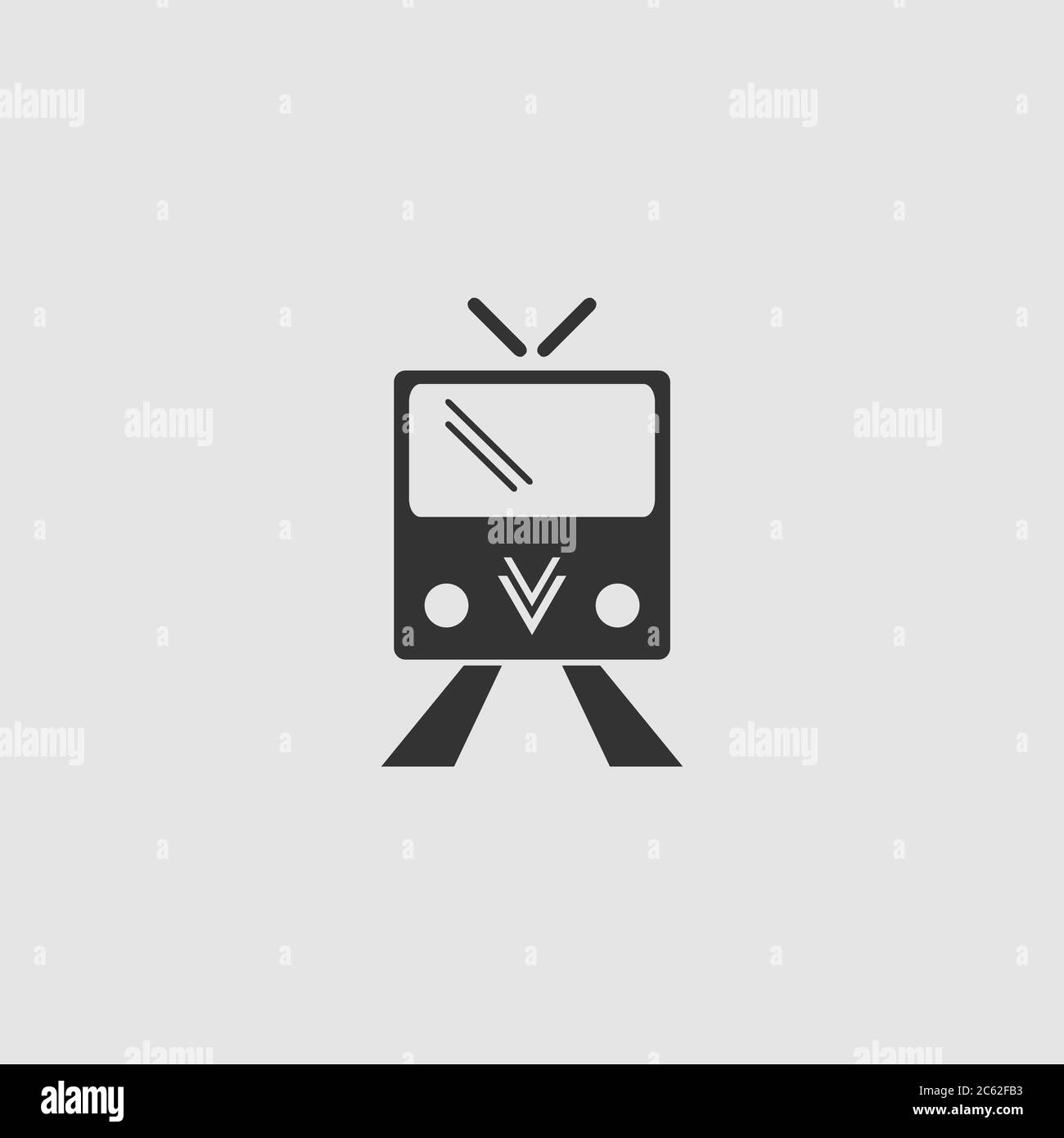 Modern tram car icon Black and White Stock Photos & Images - Alamy