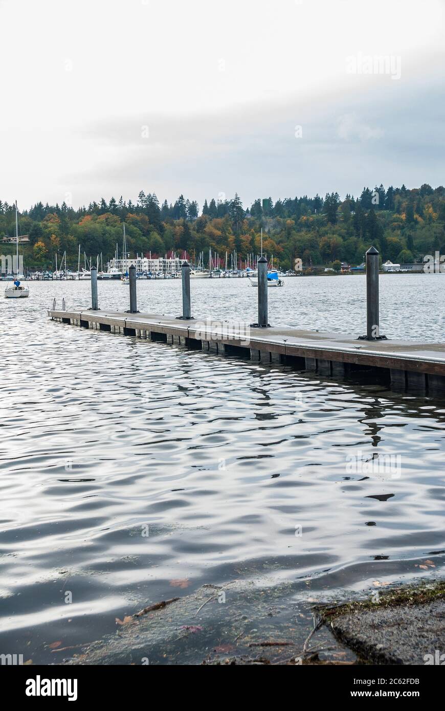 A floating dock on Puget Sound in Gig Harbor, Washington Stock Photo ...