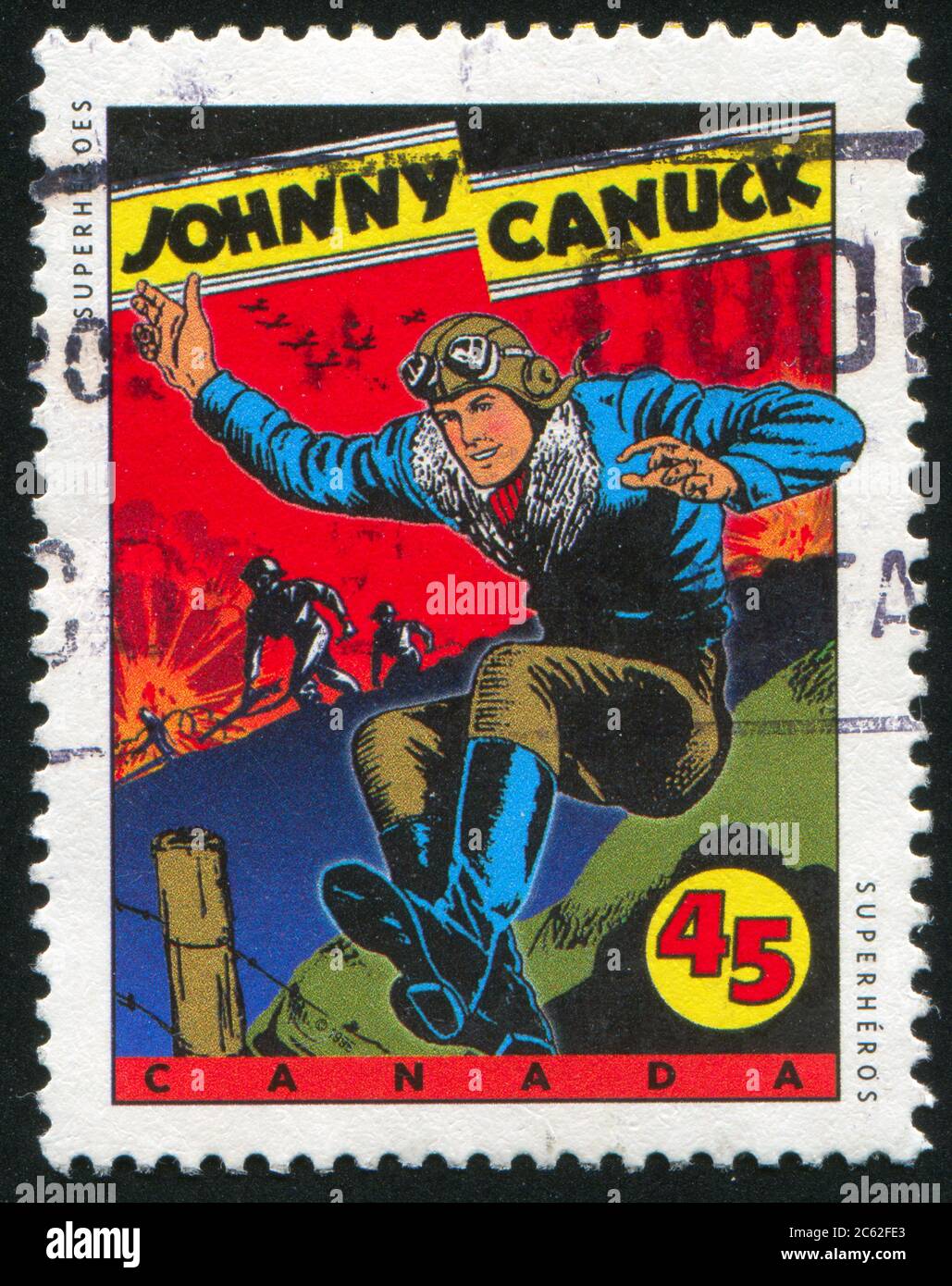 CANADA - CIRCA 1995: stamp printed by Canada, shows Comic Book ...