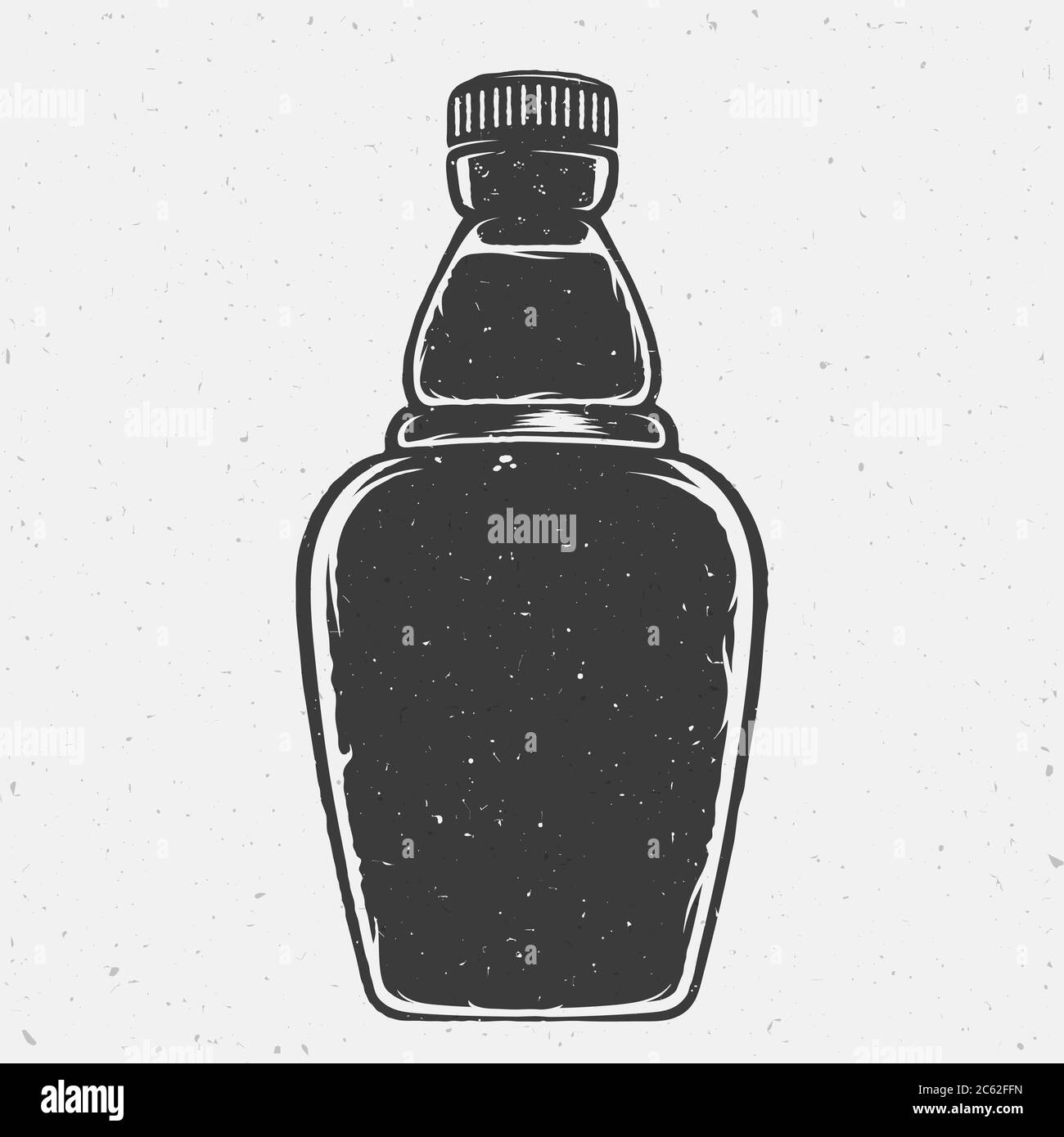 Hand Drawn Vector Bottle or a Flask. Good Shape for Motivation Quotes ...