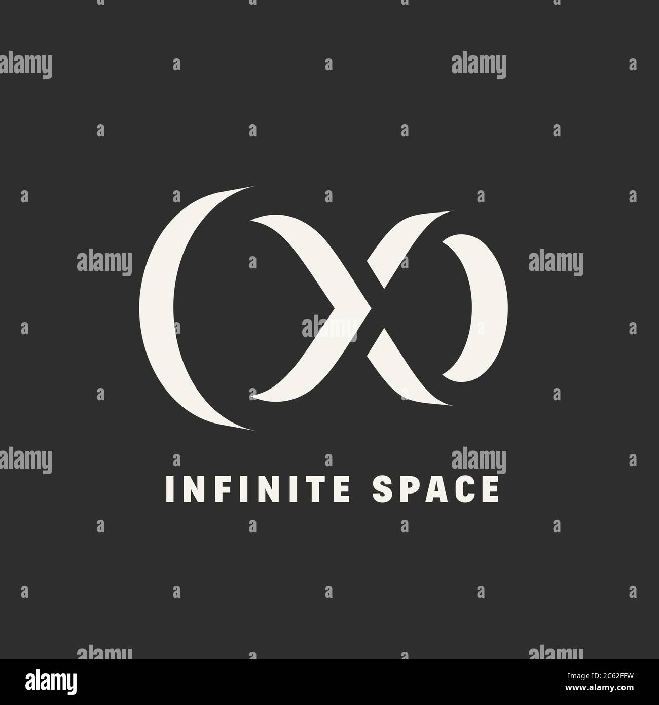 Negative Space Abstract Vector Infinity Sign, Symbol or Logo Template ...