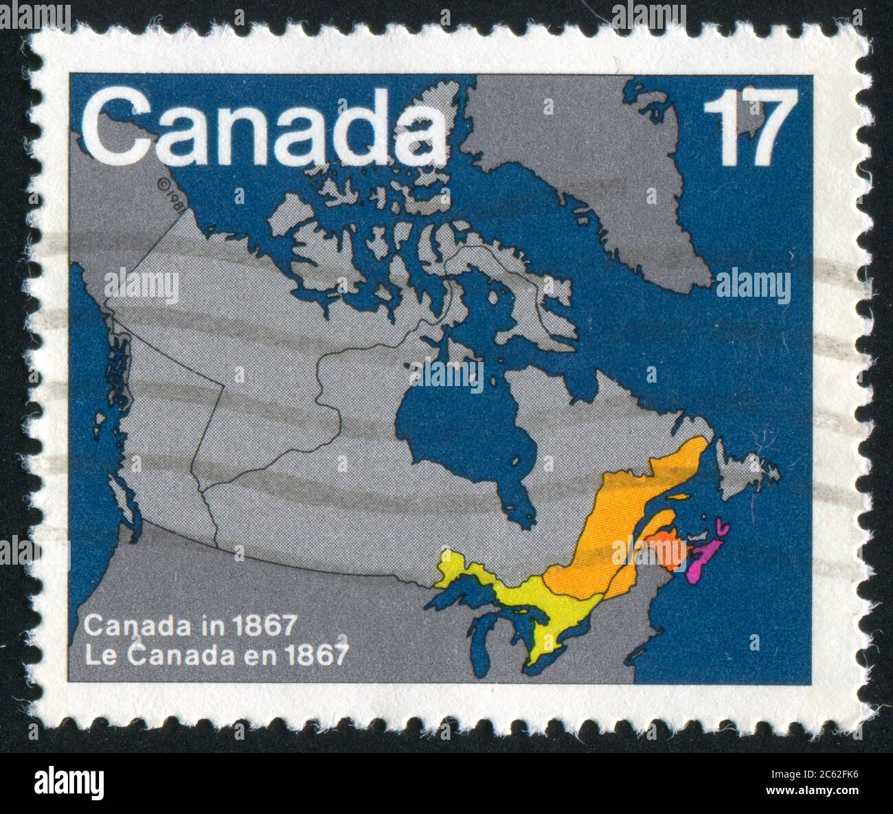 Old map of canada 1867 hi-res stock photography and images - Alamy