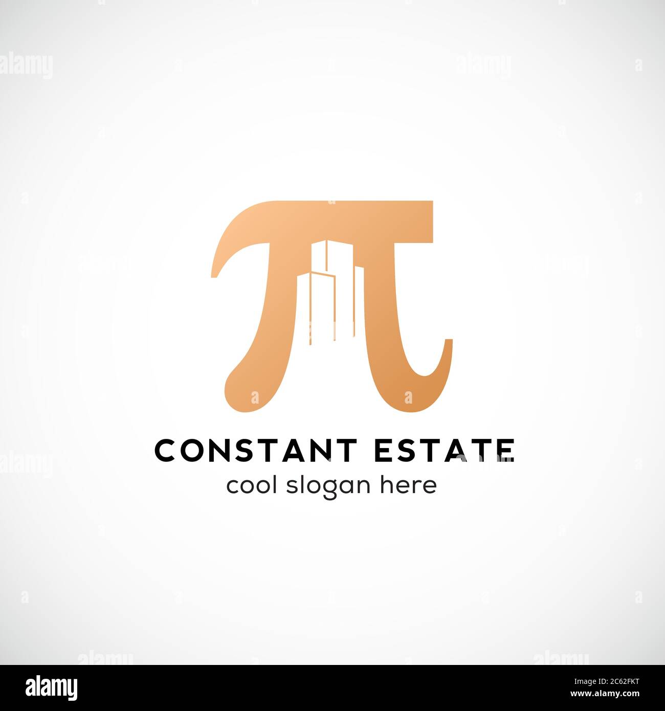 Constant Estate Abstract Vector Icon, Label or Logo Template. Pi Sign ...