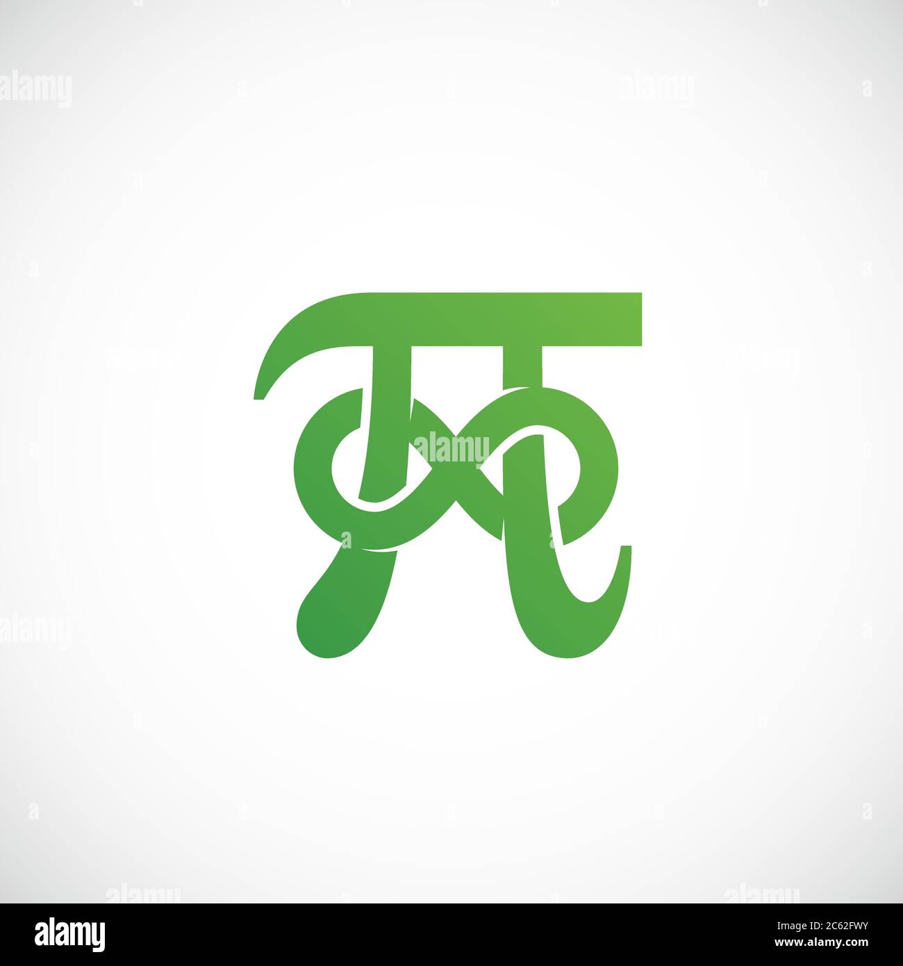 Pi Symbol with Infinity Sign Abstract Vector Icon, Label, Logo or ...