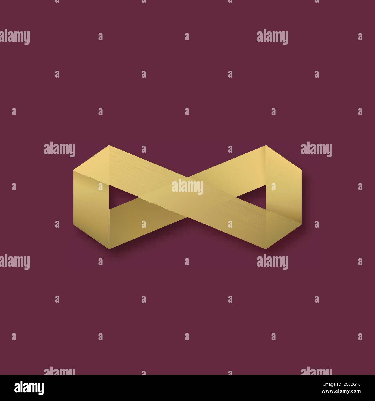 Golden infinity symbol shape eternity hi-res stock photography and ...