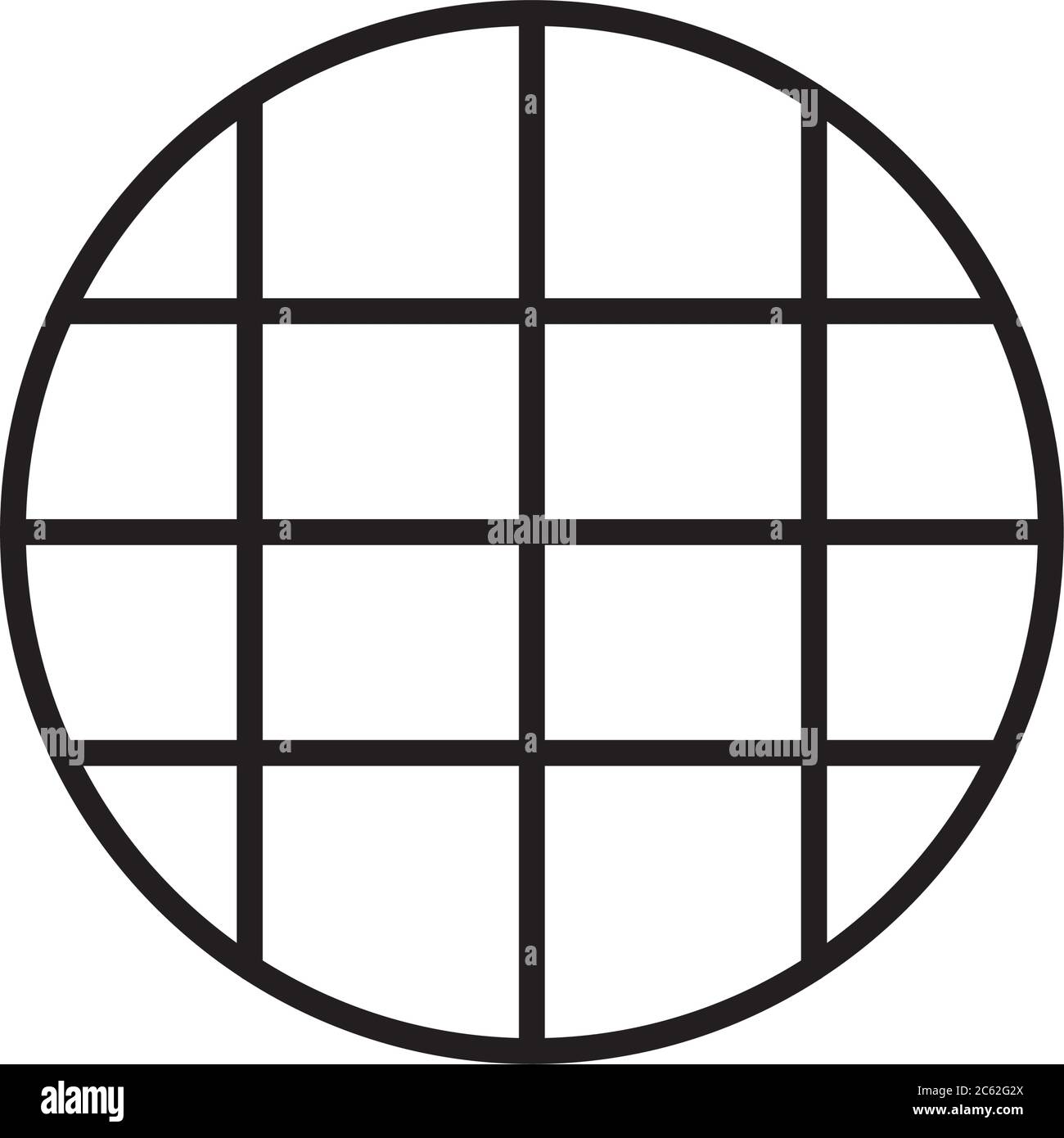 global sphere with Meridian and parallel lines over white background ...