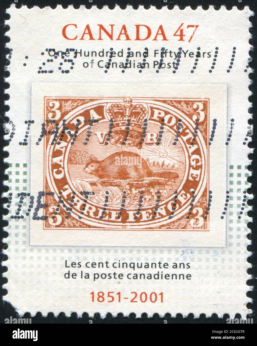 CANADA - CIRCA 2001: stamp printed by Canada, shows First Canadian ...